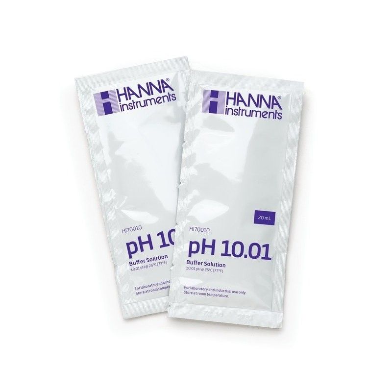 Hanna Instruments HI-70010P pH Buffer Solution, 20ml Sachet, 10.01