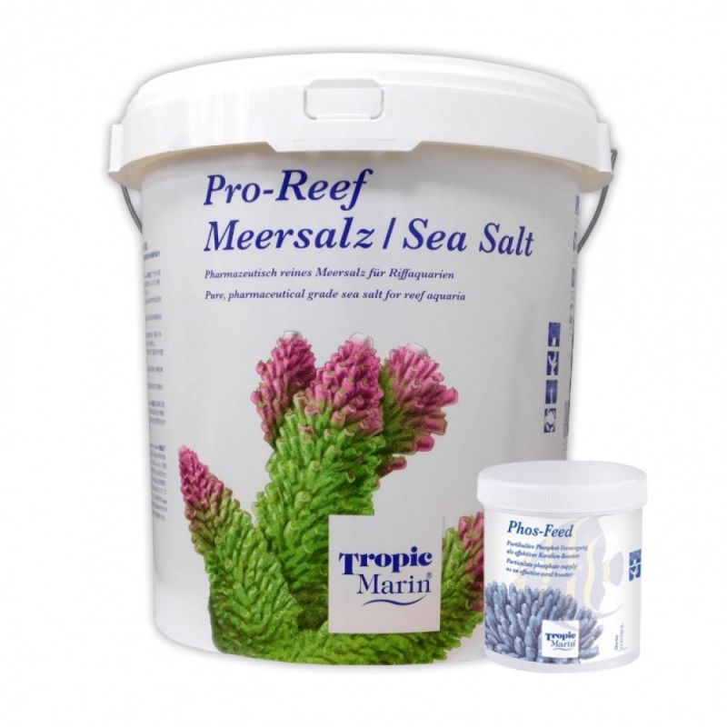 Tropic Marin Pro Reef Salt 25kg Bucket + Phos-Feed at Kraken Corals